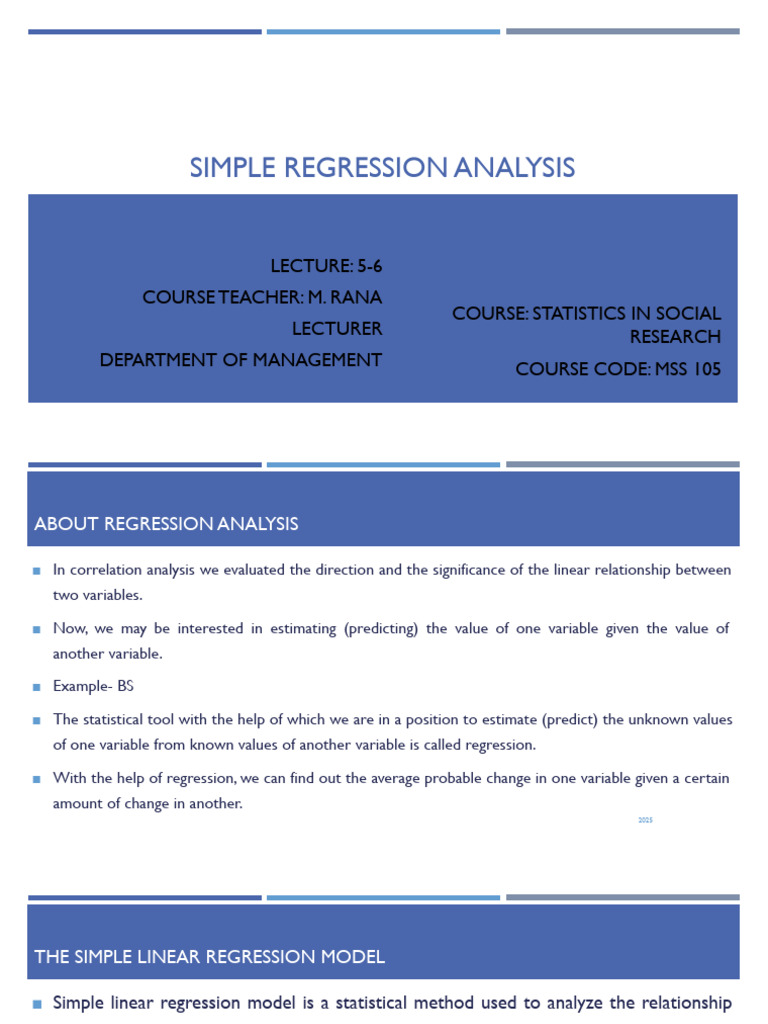 Chapter 8 - Regression Analysis 2 | PDF | Linear Regression ...
