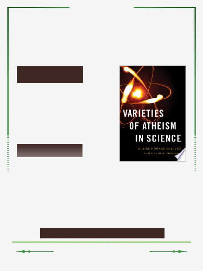Varieties of Atheism in Science Elaine Howard Ecklund Ebook 2026 Final ...