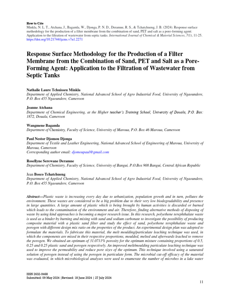 Article Response Surface Methodology | PDF | Porosity | Concrete