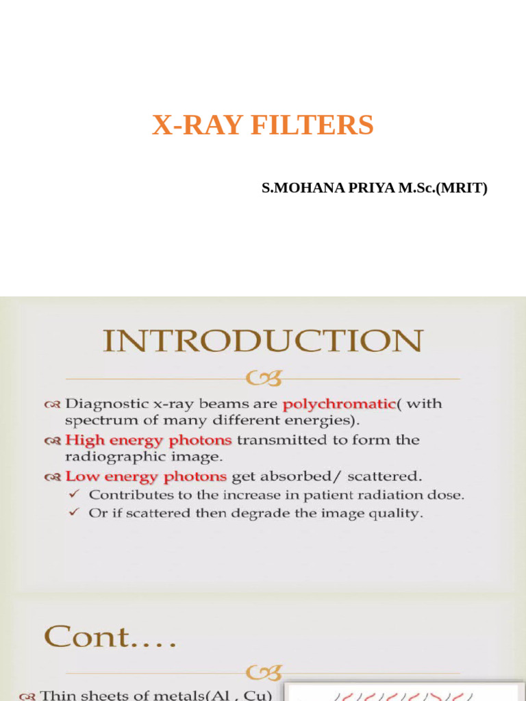 X Ray Filters | PDF