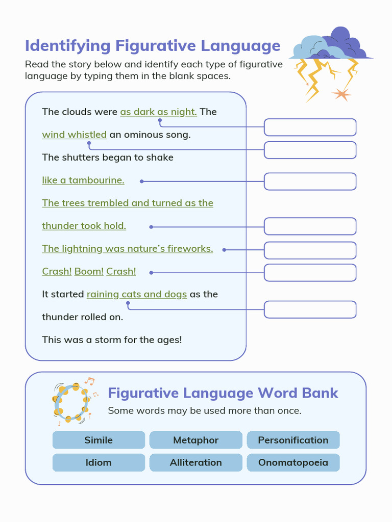 Identifying Figurative Language Guide | PDF
