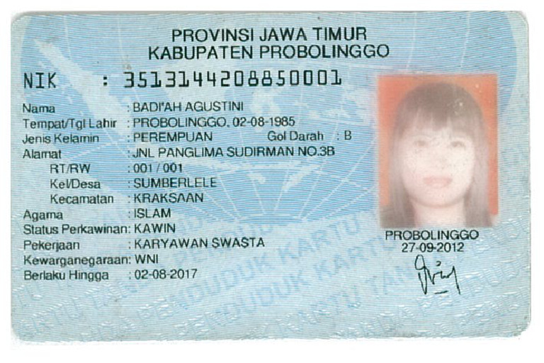 Badiah Agustini - KTP Lama | PDF