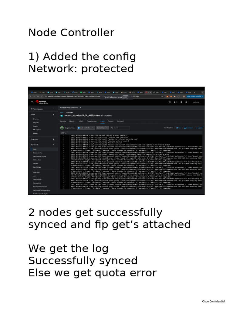 Cisco Node Controller Sync and Errors | PDF