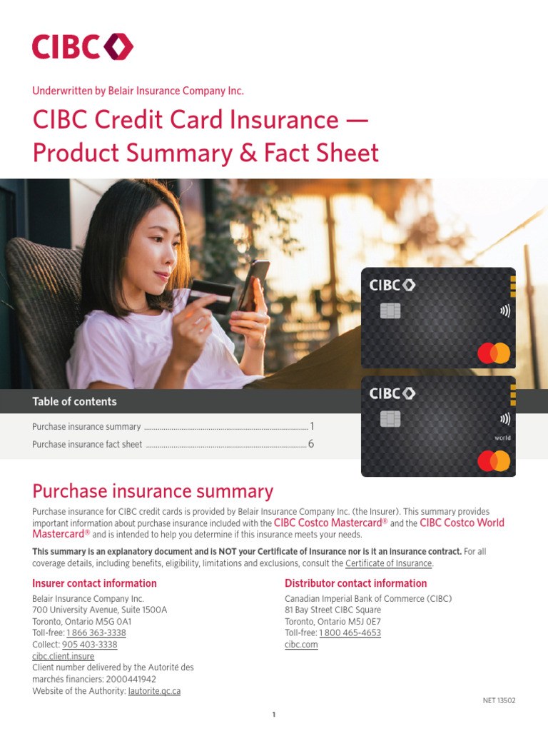 CIBC Credit Card Purchase Insurance Guide | PDF | Credit Card | Insurance