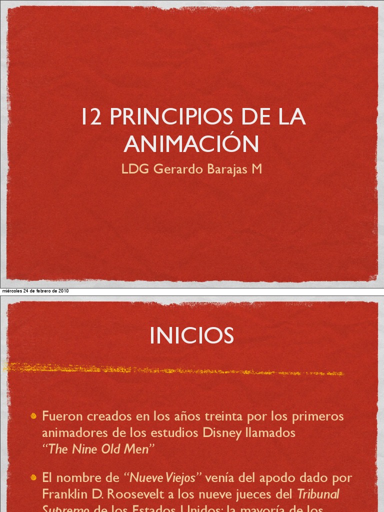 12 Principios de Animacion | PDF | Animación | Ocio