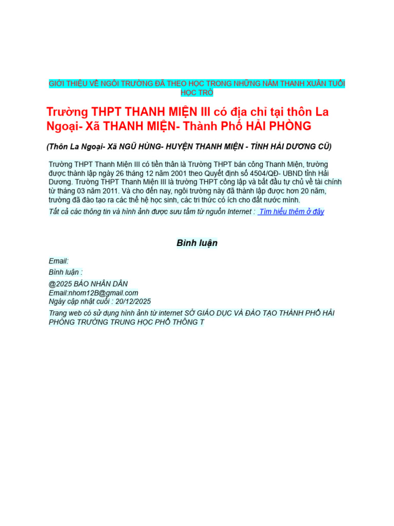 Thanh Mien 3 | PDF