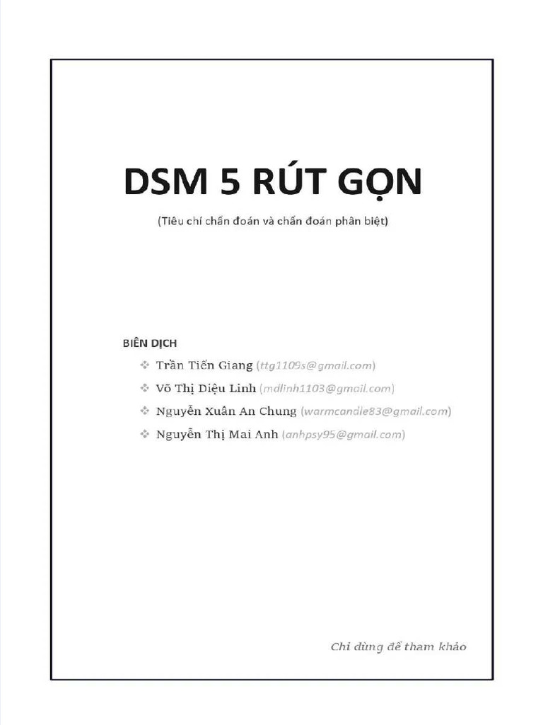 PDF DSM 5 Rut Gon Tieng Viet Compress | PDF