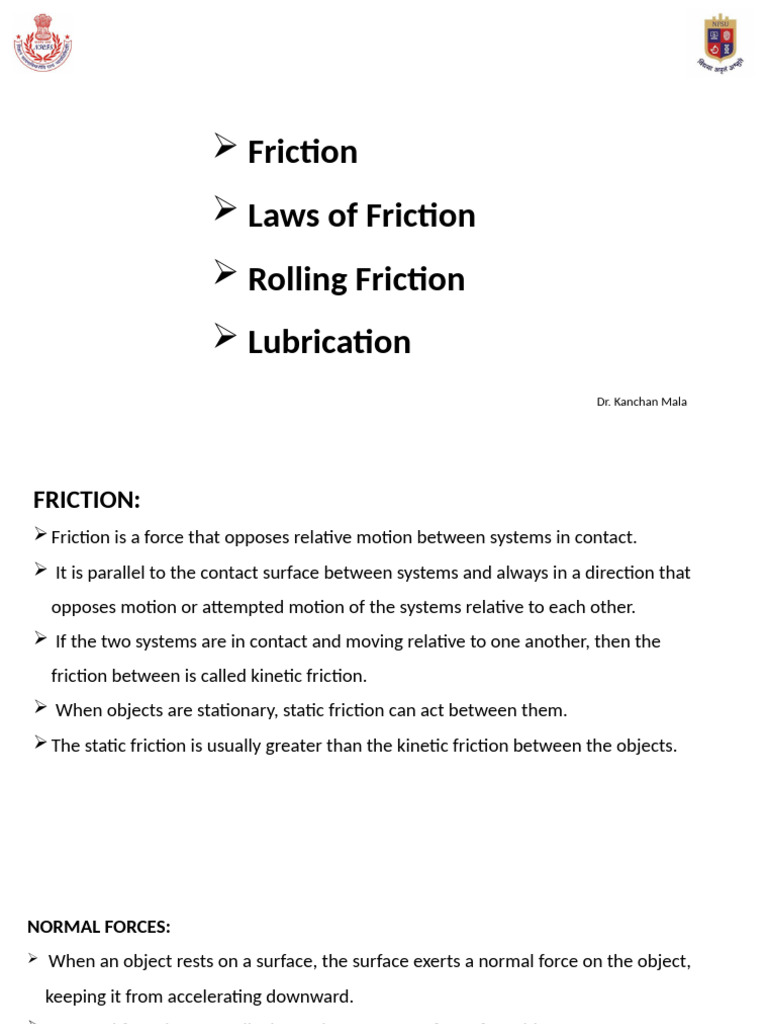Understanding Friction: Types and Laws | PDF | Friction | Force