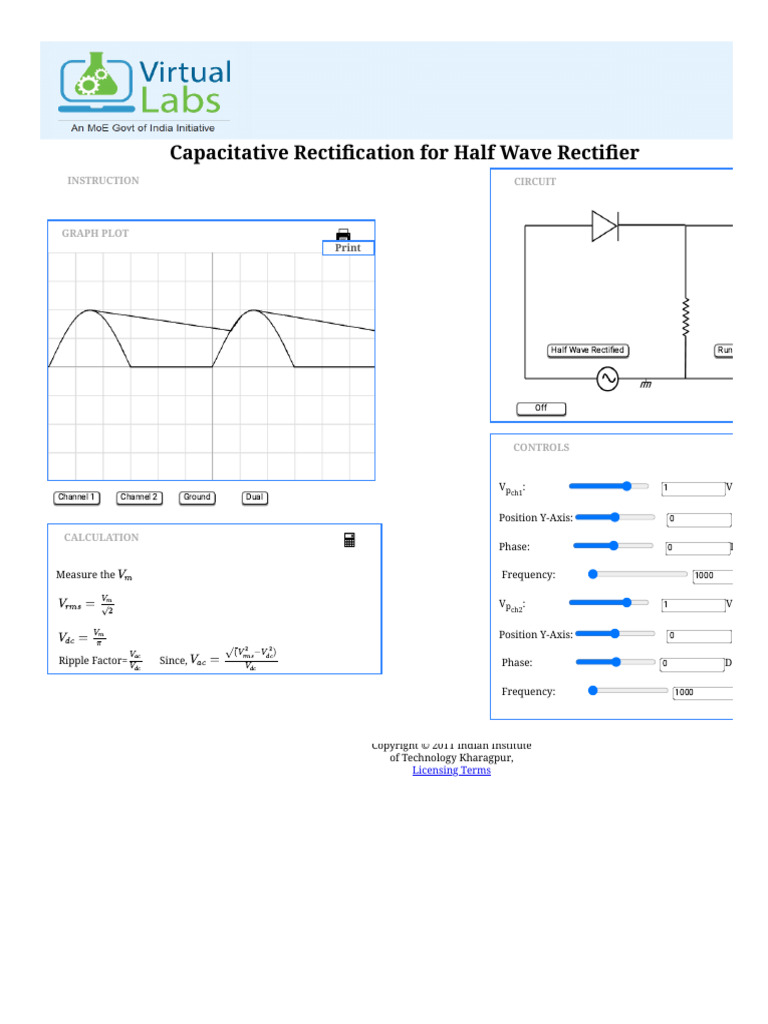 Capacitative Rectification-Half Wave Rectifier | PDF | Rectifier ...