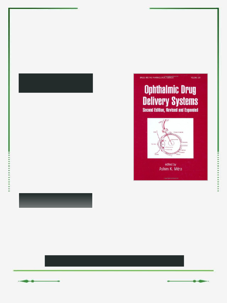 Ophthalmic Drug Delivery Systems Second Edition Drugs and the ...
