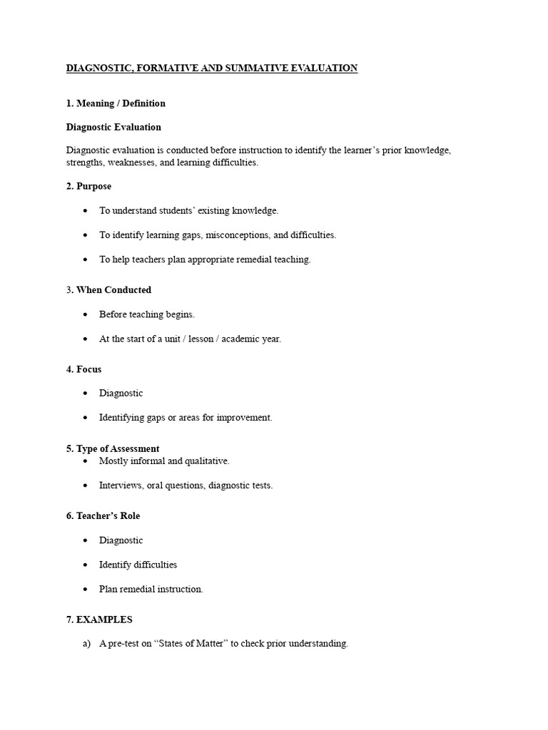 Types of Educational Evaluations Explained | PDF | Educational ...