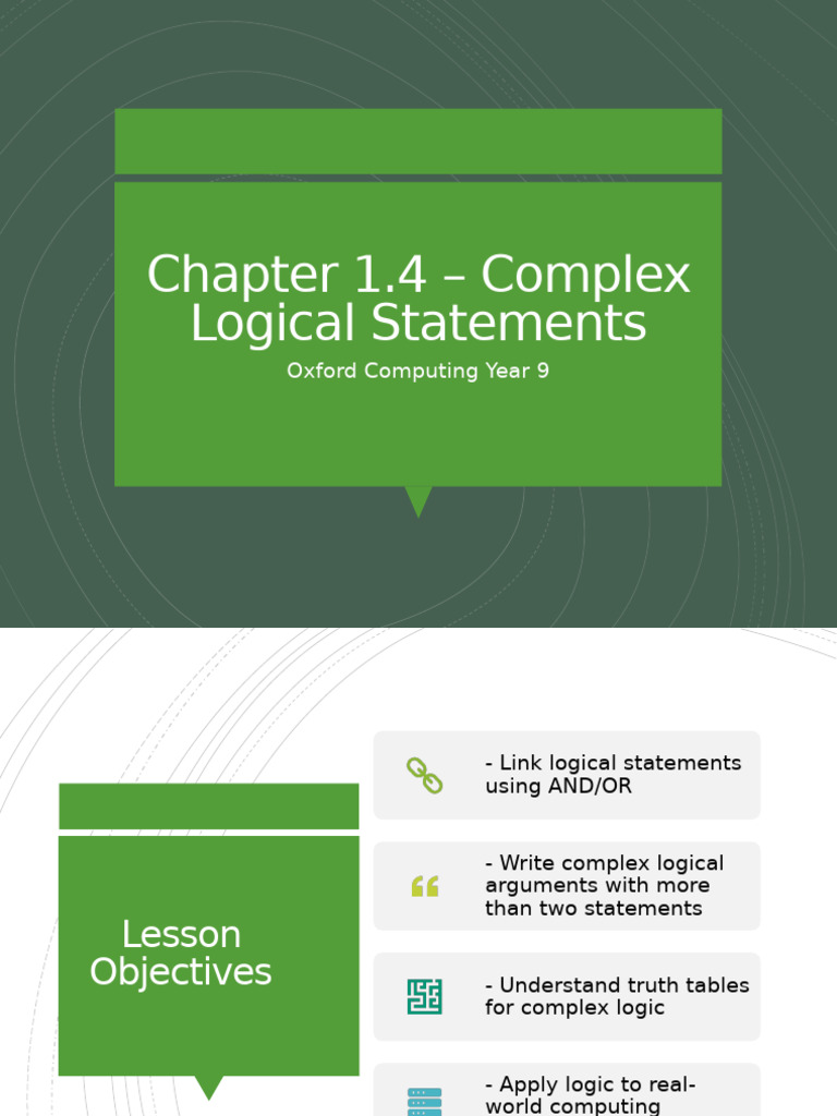 Complex Logical Statements in Computing | PDF | Argument | Logic