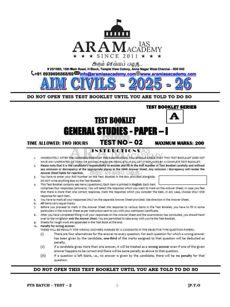 Pts Batch - III - Test - 2 - Questions | PDF | Gross Domestic Product ...