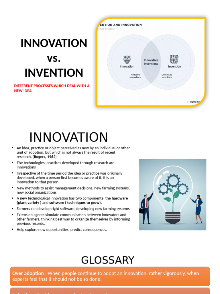 INVENTION vs INNOVATION | PDF | Innovation | Invention