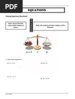 Grade 8 Algebraic Equations Lesson Plan | PDF | Algebra | Equations