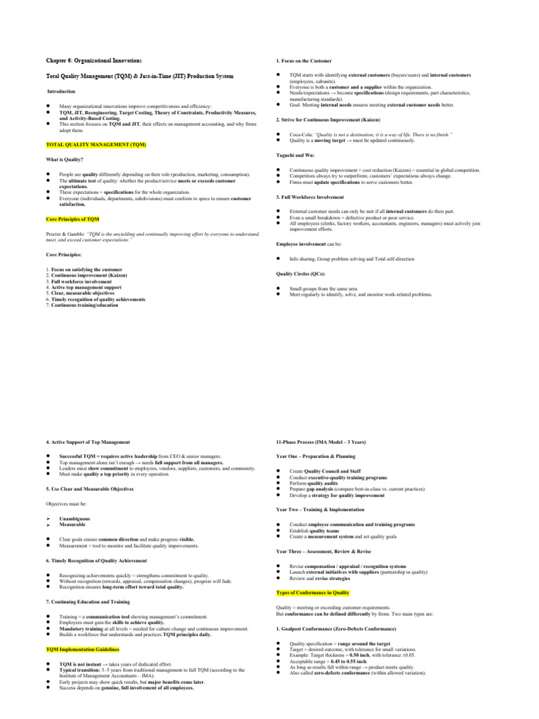 Chapter 6.STRAT COST | PDF | Lean Manufacturing | Real Estate Appraisal