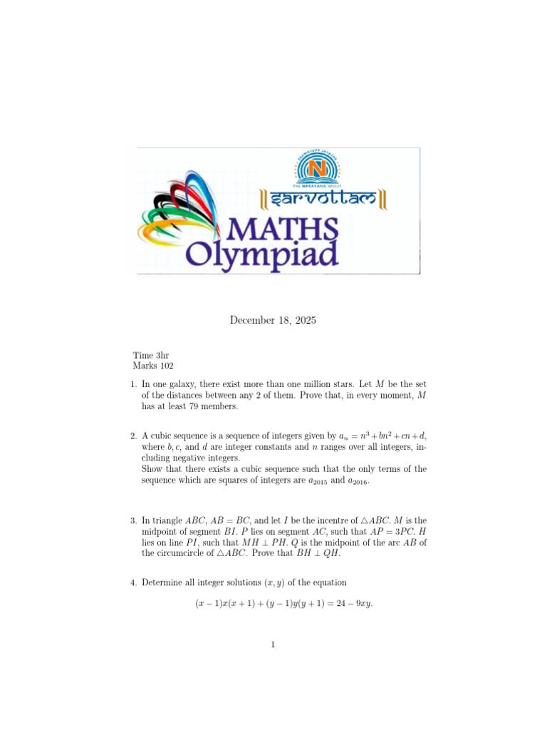 INMO Mock 2026 P4 Q | PDF