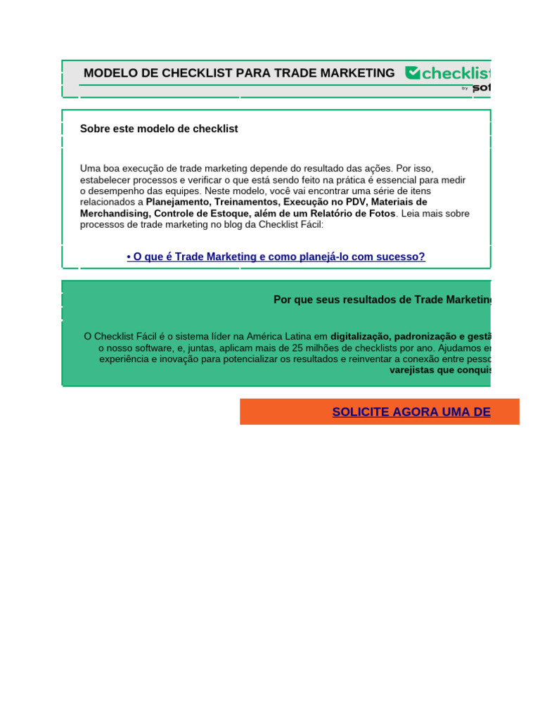 Checklist Eficaz para Trade Marketing | PDF | Marketing | Merchandising