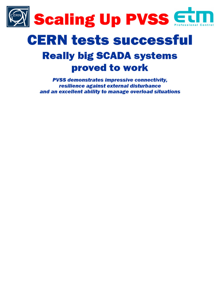 Scaling_Up_PVSS | PDF | User Interface | Central Processing Unit