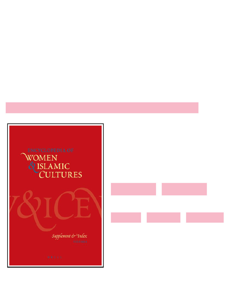 (Ebook) Encyclopedia of Women & Islamic Cultures, Vol. 6: Supplement ...