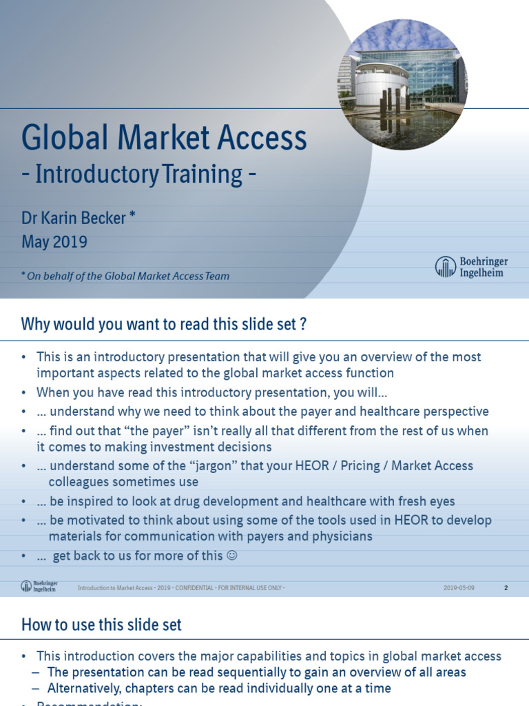Introduction to Market Access | PDF | Market Access | Health System
