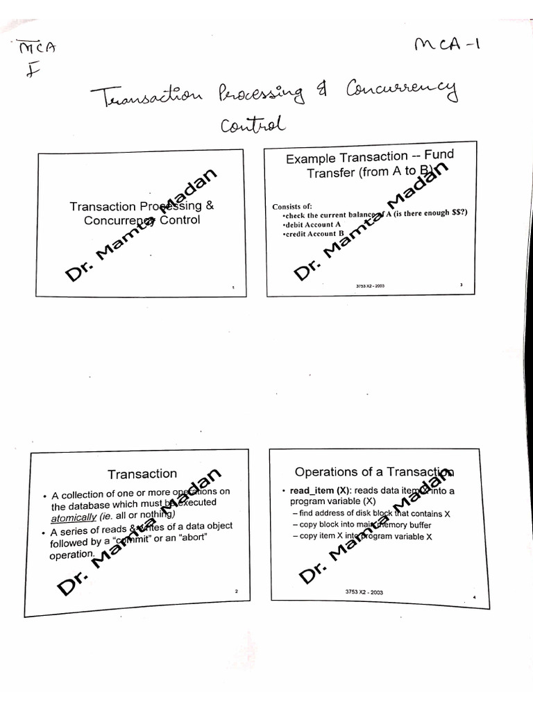 DBMS- Transaction Process | PDF