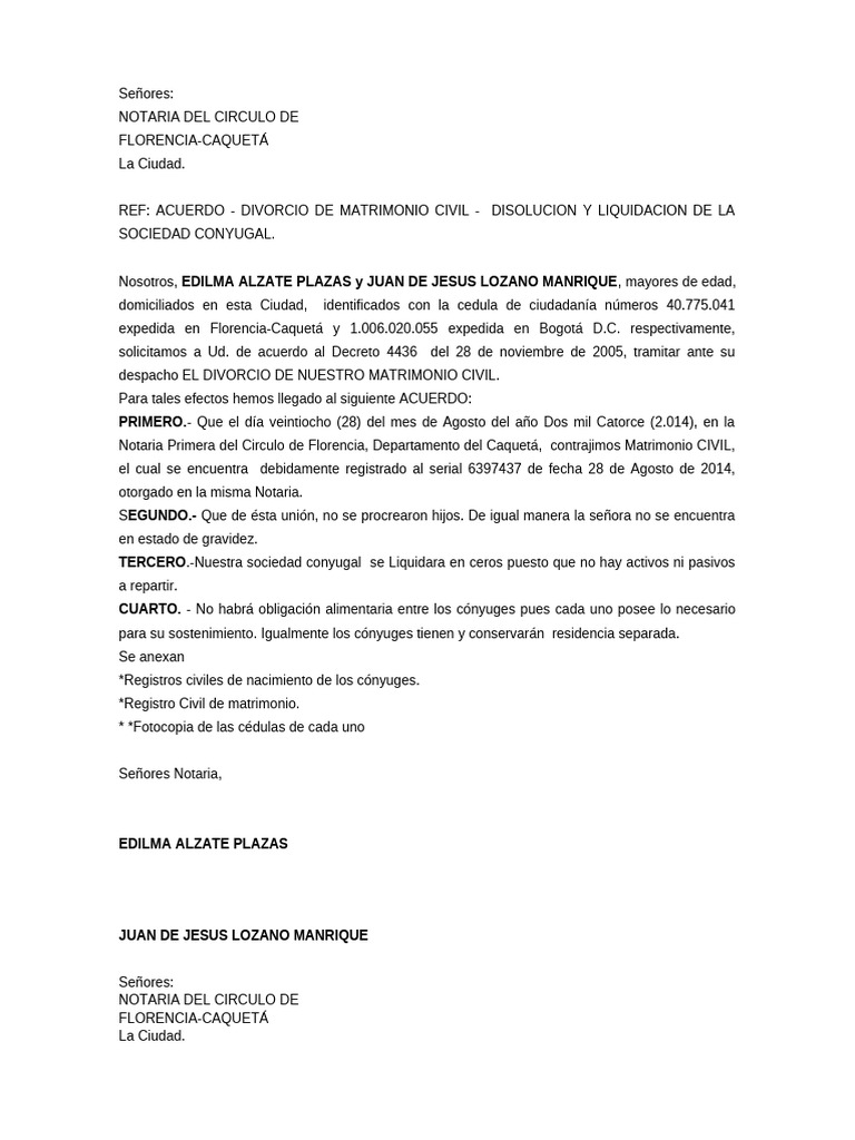Divorcio Civil y Liquidación Conyugal | PDF | Divorcio | Matrimonio