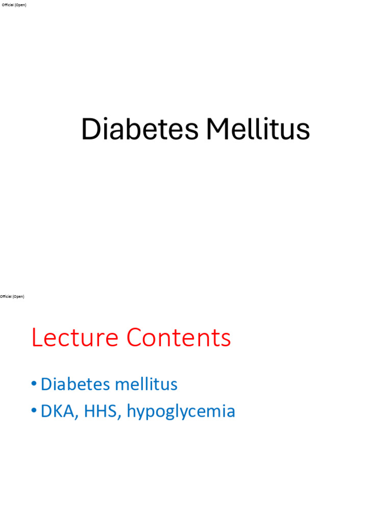 DM and Emergancies_notes | PDF | Hyperglycemia | Diabetes