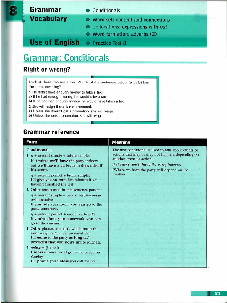 8+9 Conditional + Wishes | PDF