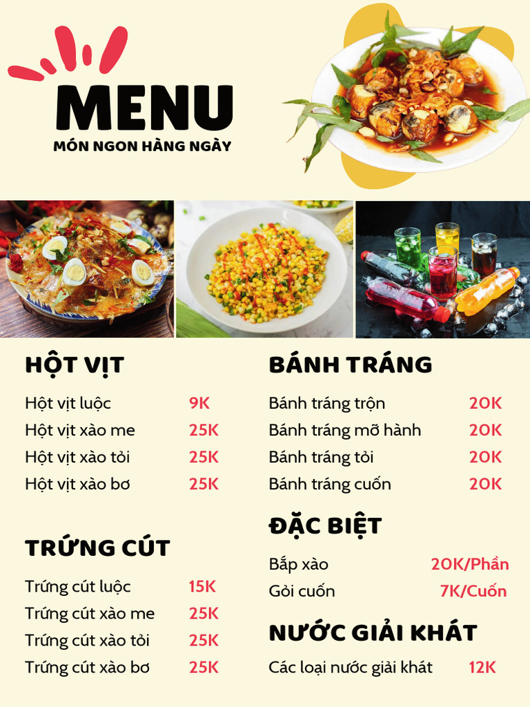 Menu. | PDF