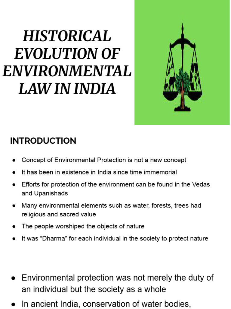 2. Historical Evolution of Environmental Law in India (2) | PDF ...