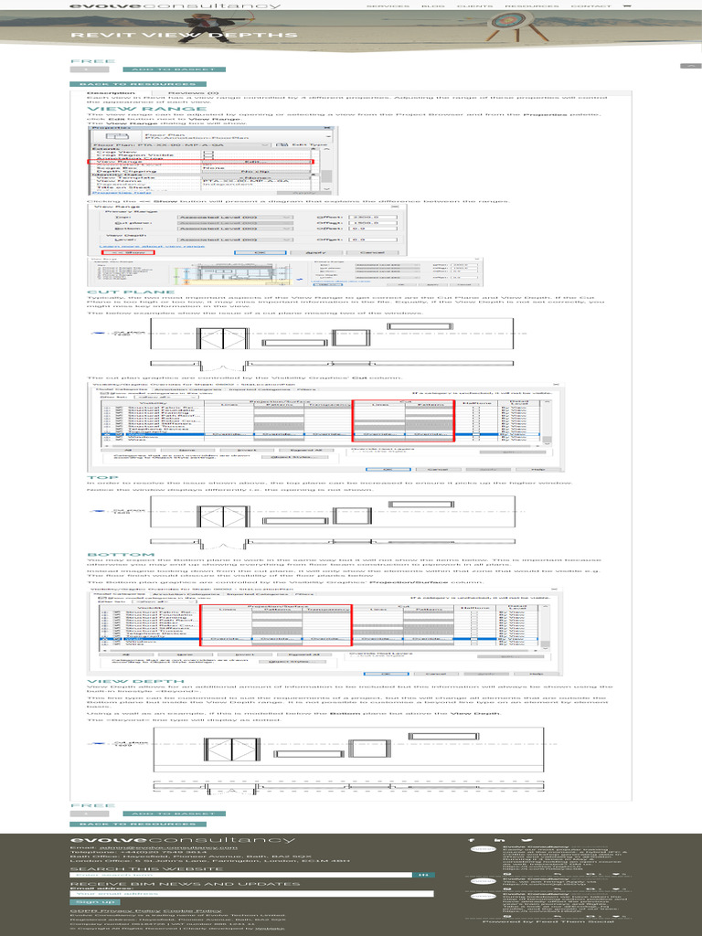 Revit View Range and Depth Guide | PDF | Computing