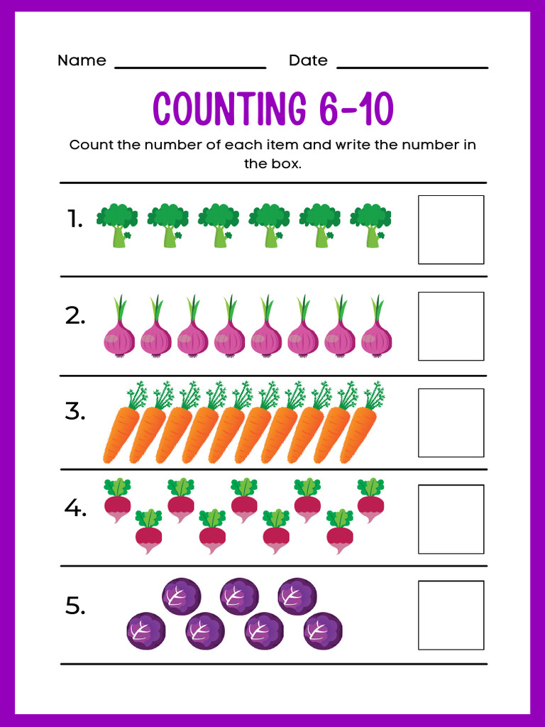 Counting Activities for Kids 6-10 | PDF