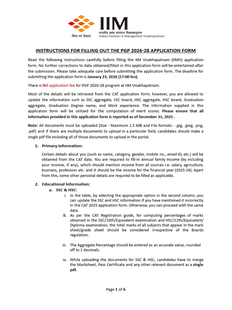 General Instruction | PDF | Percentage