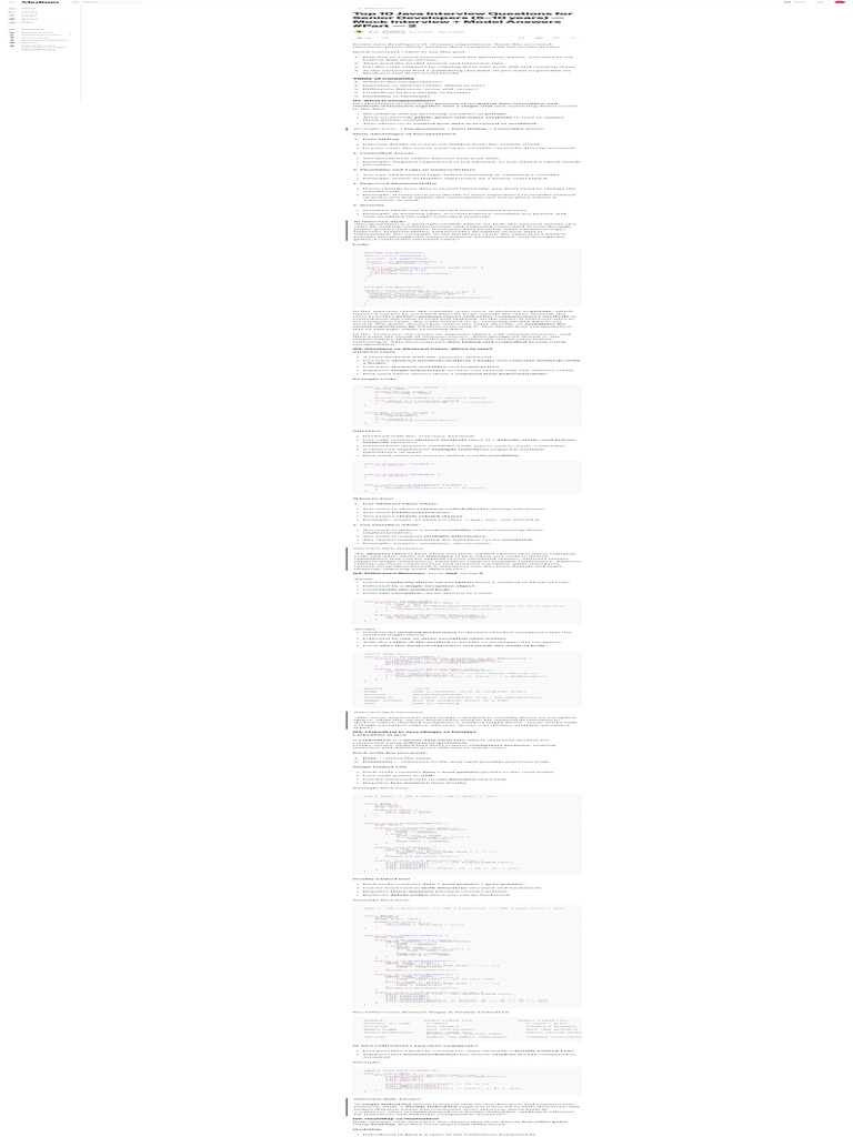 Top 10 Java Interview Questions for Senior Developers (5–10 Years ...