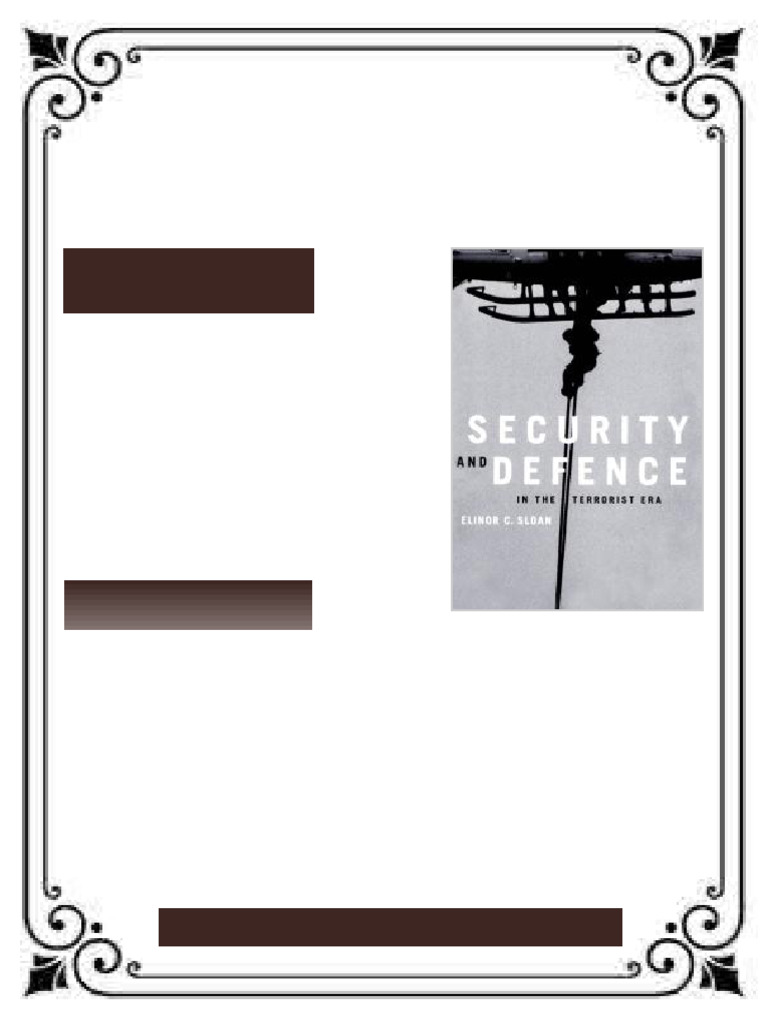 Security and Defence in the Terrorist Era 1st Edition Elinor C. Sloan ...