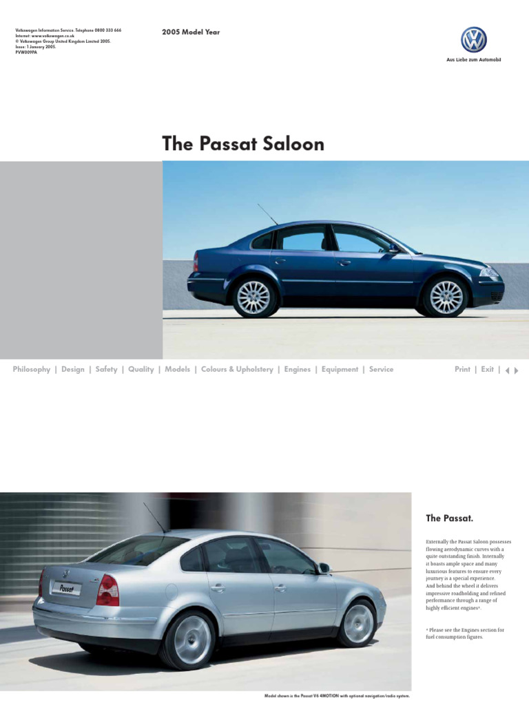2005 Volkswagen Passat Overview | PDF | Car Body Styles | Car