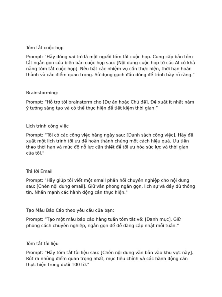 Tong Hop Promt | PDF