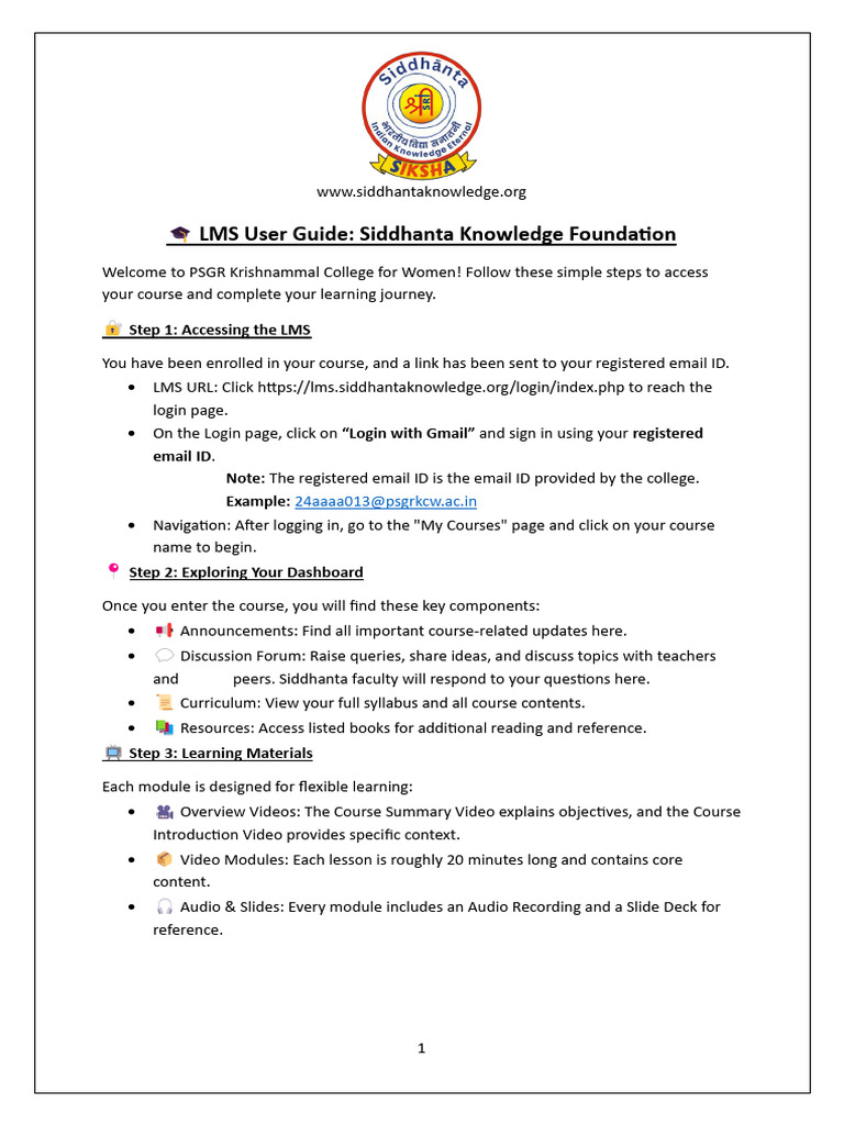 Steps to Login to LMS (PSGR) (1) | PDF | Learning | Human Communication