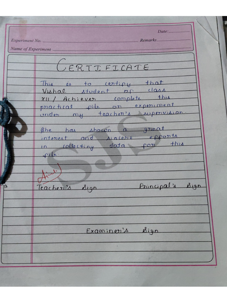 Biology Practical File Exp. 1 to 5 | PDF