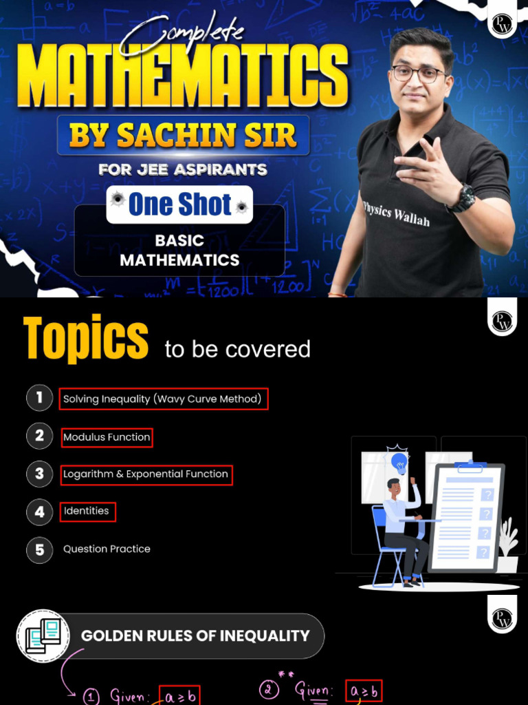 Basic Mathematics (One Shot) - Class Notes PDF | PDF