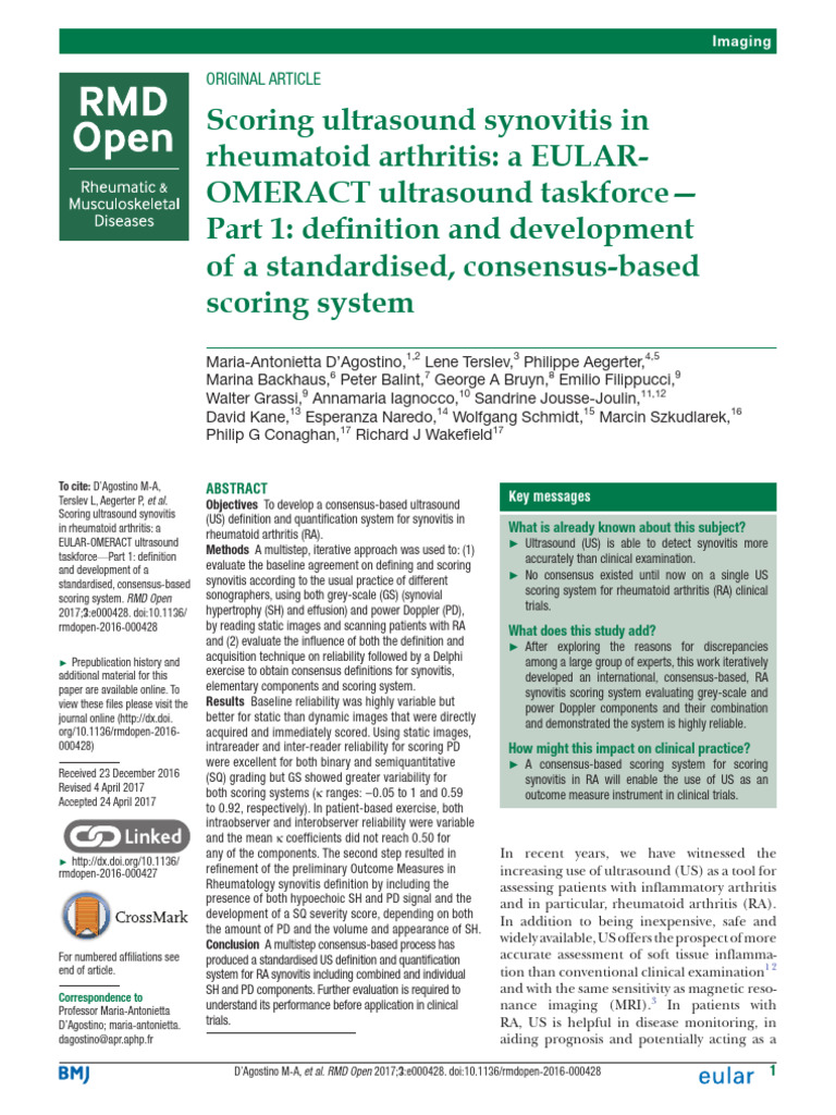 AR SCORE | PDF | Medical Ultrasound