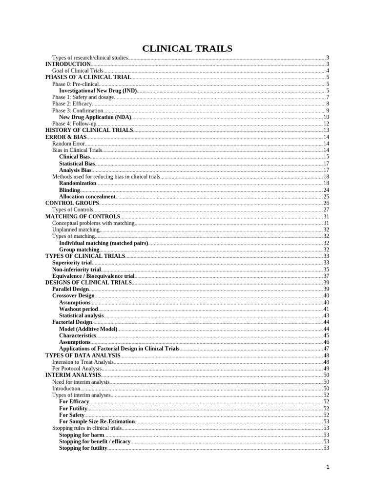 Clinical Trials Edited | PDF | Phases Of Clinical Research | Clinical Trial