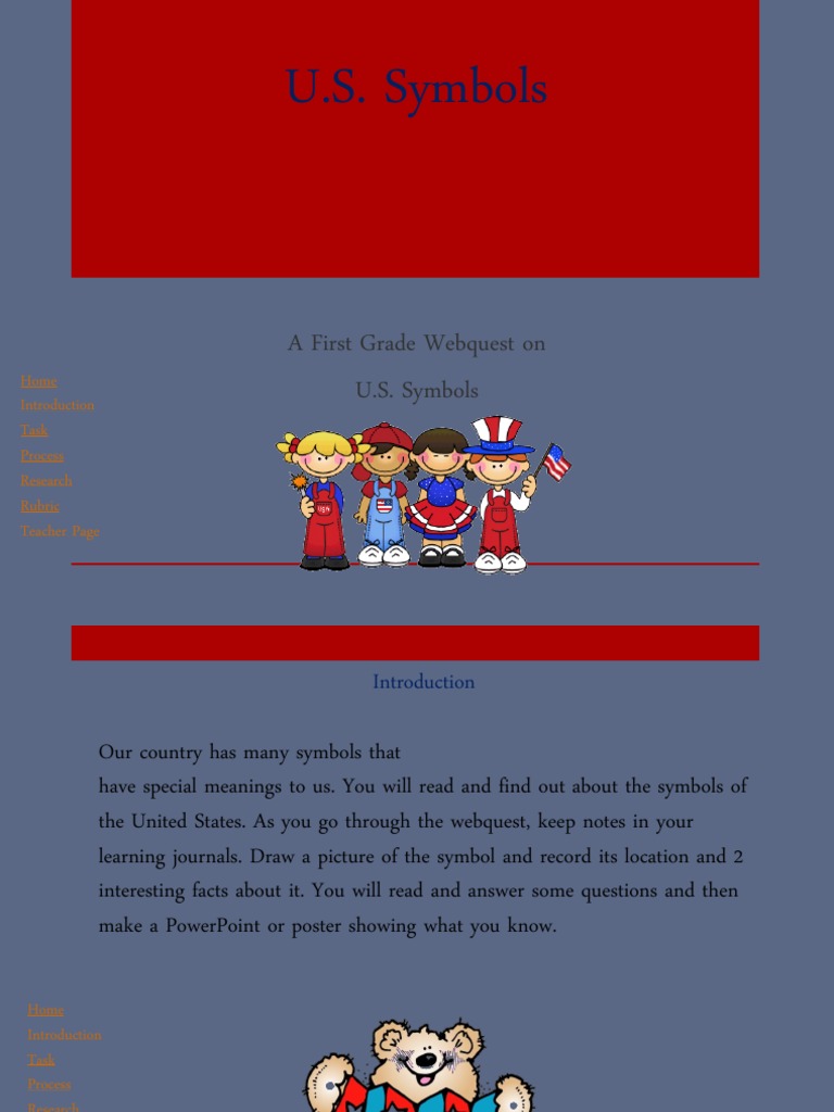 U.S. Symbol Webquest Show | PDF | Rubric (Academic) | Communication