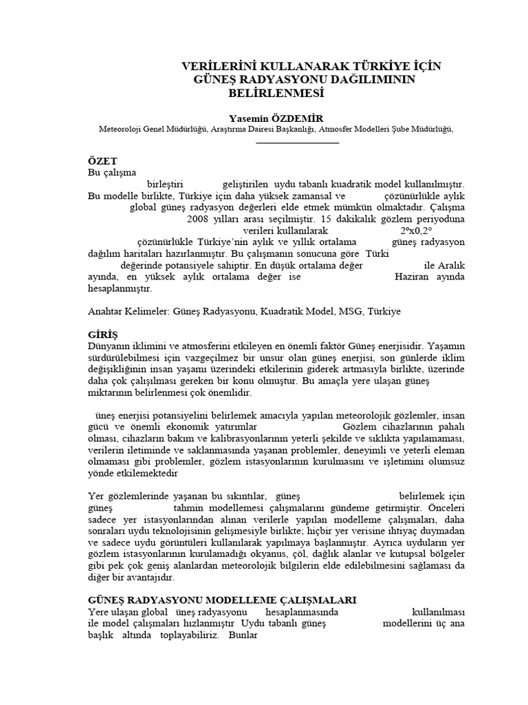 4-Msg Uydu Global Gunes Radyasyonu | PDF