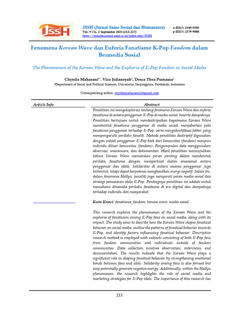 Euforia Fanatisme K-Pop di Media Sosial | PDF
