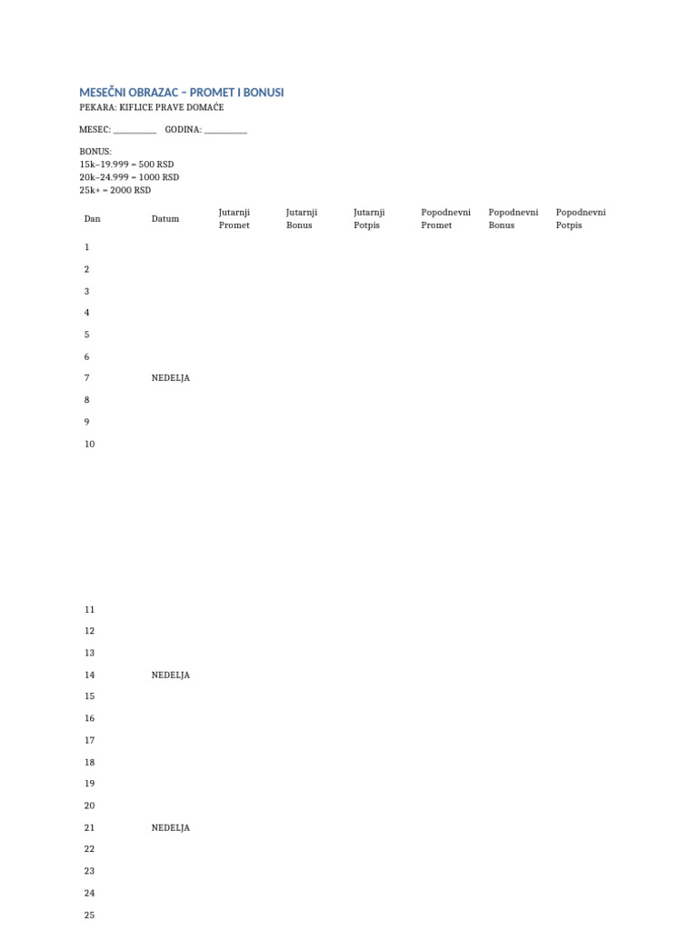 Mesecni_Obrazac_Promet_Bonusi (2) | PDF