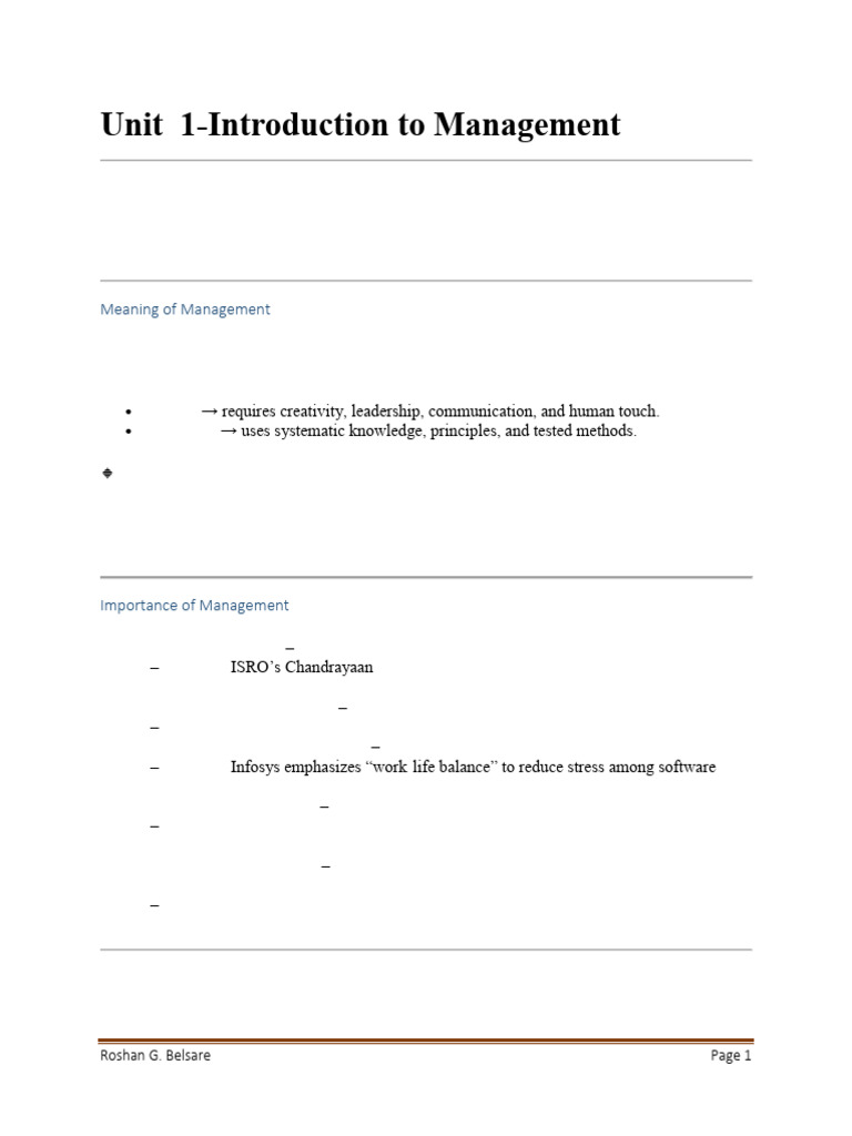UNIT 1 | PDF | Business