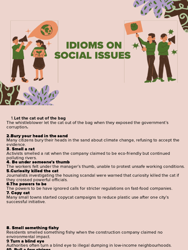 Idioms on Social Issues | PDF