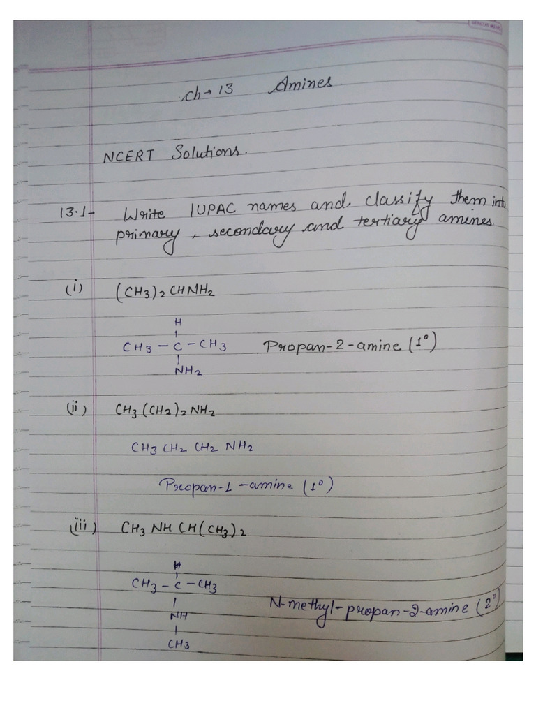 CH Amine Chemistry | PDF